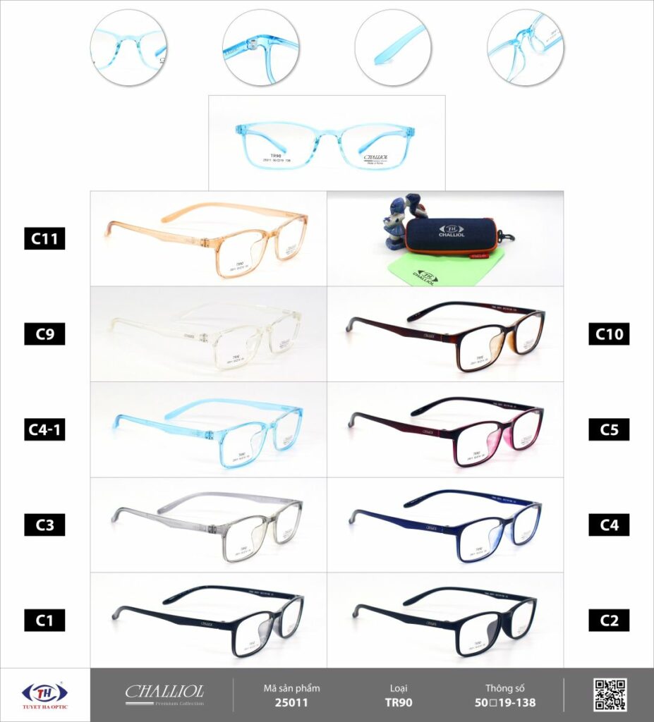 Gọng nhựa challiol 25011 - Tuyết Hà Optic