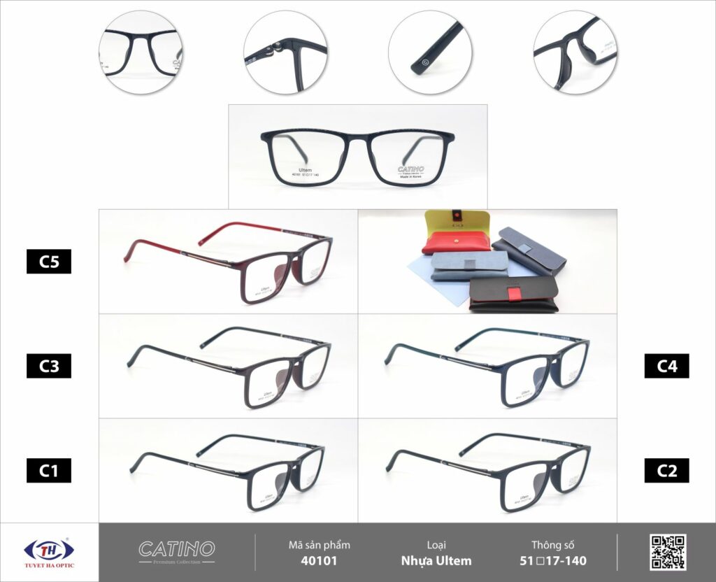 Gọng nhựa ultem catino 40101 - Tuyết Hà Optic