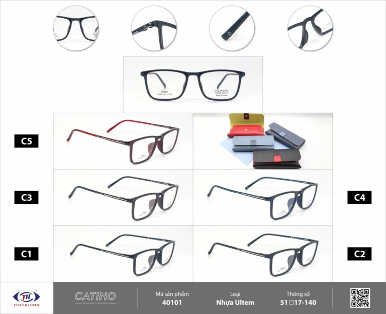 Gọng nhựa ultem catino 40101 - Tuyết Hà Optic